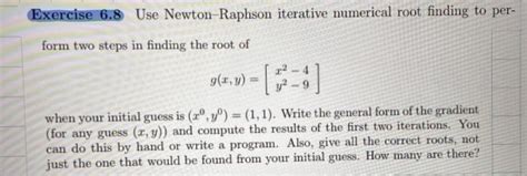 Solved Exercise 68 Use Newton Raphson Iterative Numerical