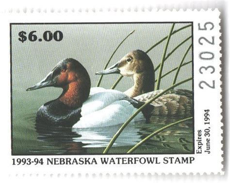 Sdne3 1993 Nebraska State Duck Stamp Mystic Stamp Company