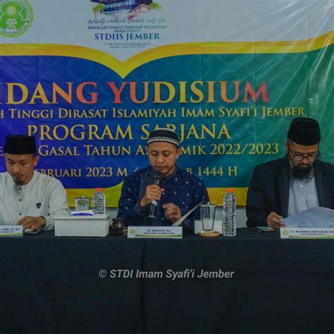 Stdiis Sidang Yudisium Program Sarjana Stdi Imam Syafii Jember Semester Gasal