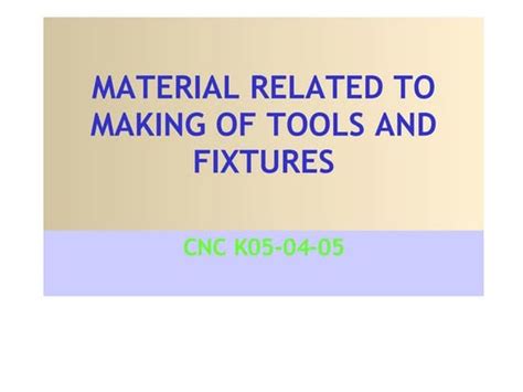Cutting Tool Materials Ppt