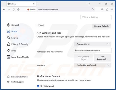Matrix Start Tabs Browser Hijacker Simple Removal Instructions Search Engine Fix Updated