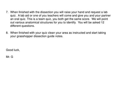 Ppt Grasshopper Dissection Powerpoint Presentation Free Download Id 1901450