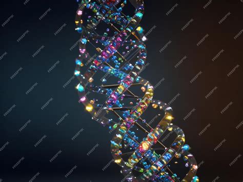 Premium Ai Image 3d Representation Of Dna Ai Generated