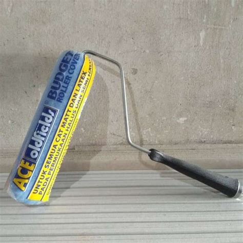 Jual Roll Cat Ace Oldfields Budgetroll Ace Biru Satu Set Gagang Pendek