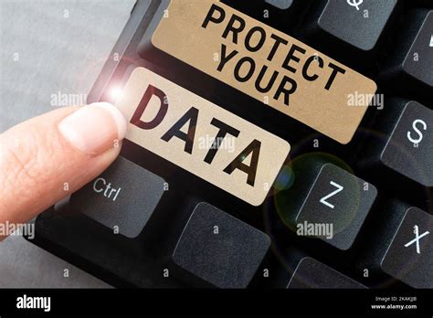 Conceptual Caption Protect Your Data Word For Cyber Security Safe And