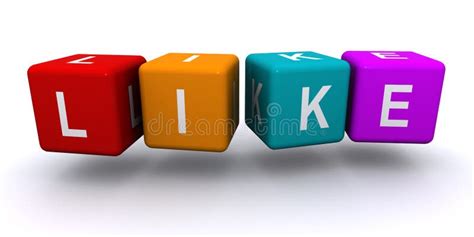 Dislike Word Block On White Stock Illustration Illustration Of