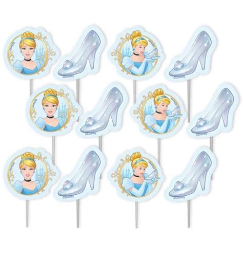 Set Of 3 Cinderella Cupcake Toppers 3 Printable Cinderella Cupcake