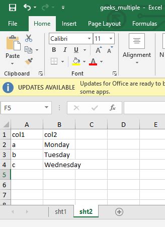 Export Dataframes To Multiple Excel Sheets In R GeeksforGeeks