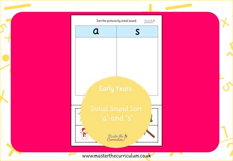 Initial Sound Sort A And S Master The Curriculum