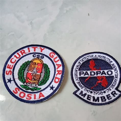 Security Guard Patches Padpao And Socia Lazada Ph