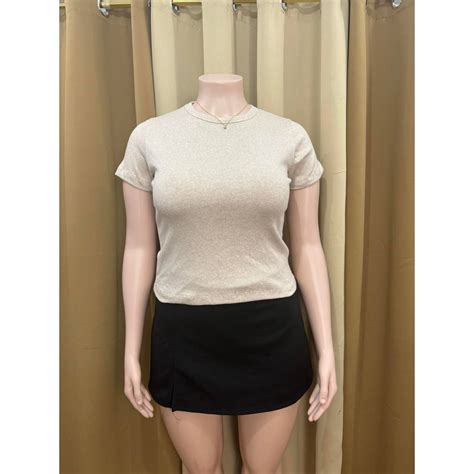 Plus Size Crew Neck Knitted Top Wear Me Ph Shopee Philippines