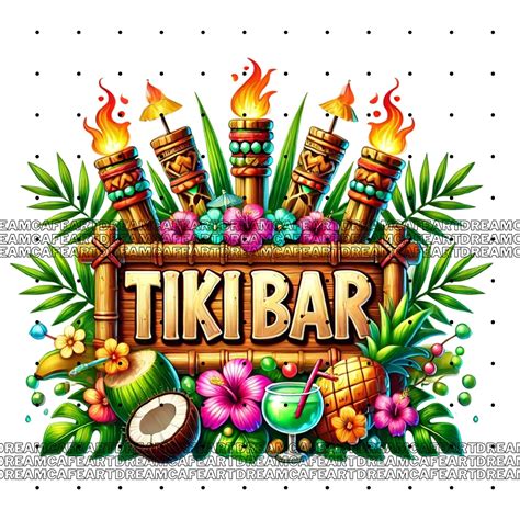 Tropical Luau Clipart Bundle 80 Png Hawaiian Beach Party Graphics