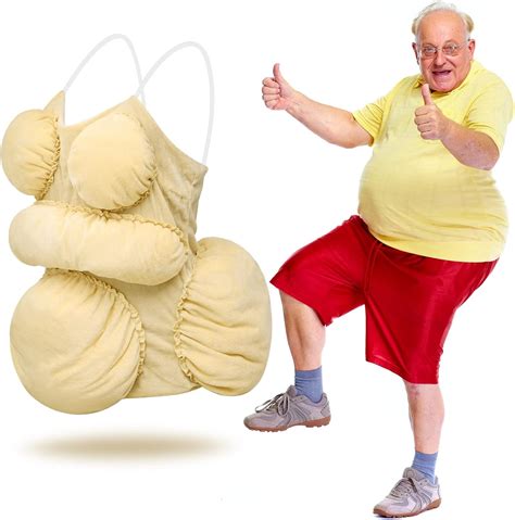 Hotop Elderly Woman Costume With Fat Suit For Adults Women Men Fat