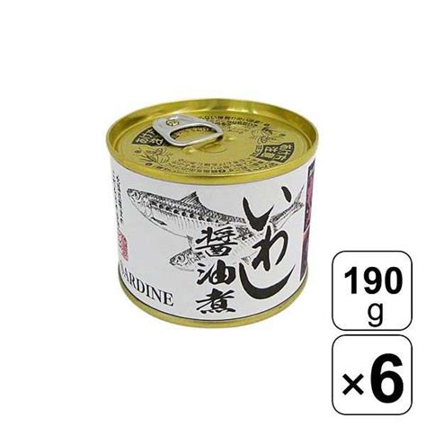 マルユウ 根室七星 いわししょうゆ煮 190g 6缶セット 北海道 いわし 魚 鰯 イワシ 缶詰 簡単 手軽 甘辛 おいしい おかず 人気
