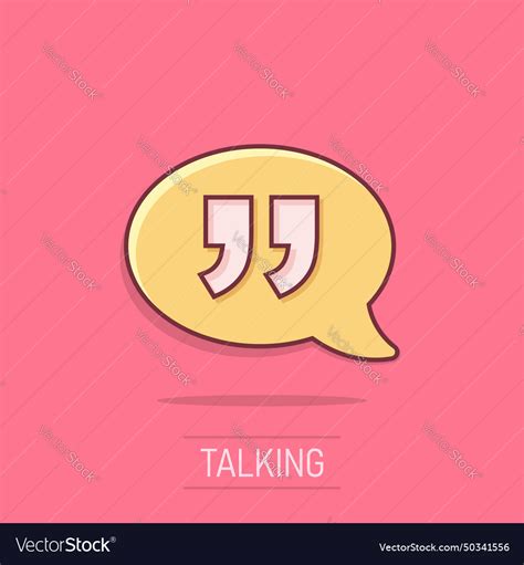Speak Chat Icon In Comic Style Speech Bubble Vector Image