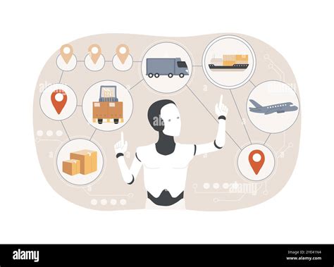 Ai Optimized Supply Chain Management Abstract Concept Vector Illustration Stock Vector Image