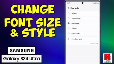 How To Change Font Size And Style On Samsung Galaxy S Ultra YouTube