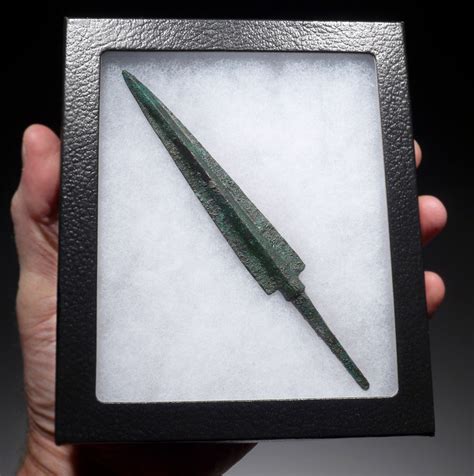 Finest Large Luristan Ancient Bronze Armor Piercing Javelin Spearhead