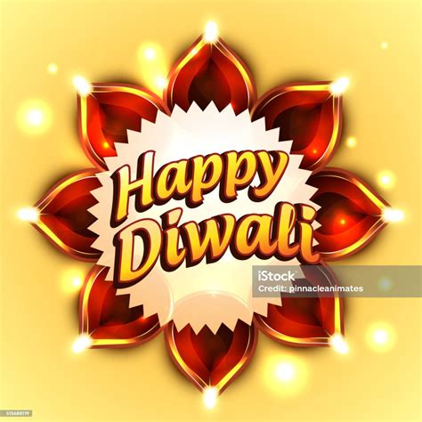 행복함 Diwali 배경기술 다중 색상에 대한 스톡 벡터 아트 및 기타 이미지 다중 색상 디야 램프 디왈리 Istock