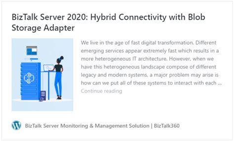Biztalk Server 2020 Hybrid Connectivity With Blob Storage Adapter