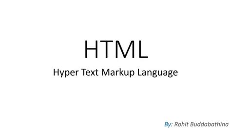 Basic Html Structure Pptx