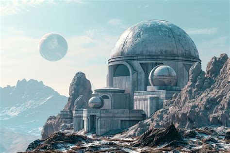 Premium Photo Ancient Astronomical Observatory On A Planet With