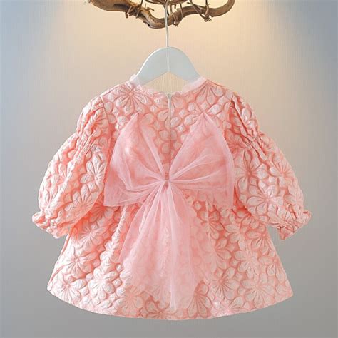 봄 소녀 공주 드레스 어린이 달콤한 드레스 아기 유아 등 나비 매듭 긴 소매 생일 파티 드레스 소녀 의류 Aliexpress