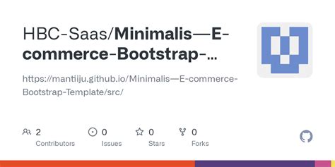 GitHub HBC Saas Minimalis E Commerce Bootstrap Template Https Mantiiju Github Io