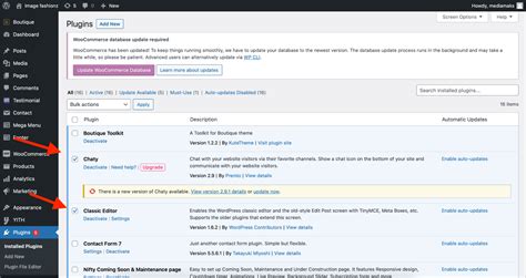 Activate Deactivate Plugins Elementor