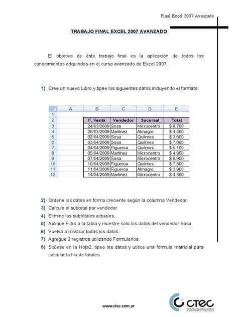 Final Excel 2007 Avanzado Pdf