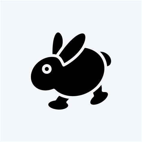 Icon Rabbit Suitable For Meat Glyph Style Simple Design Editable