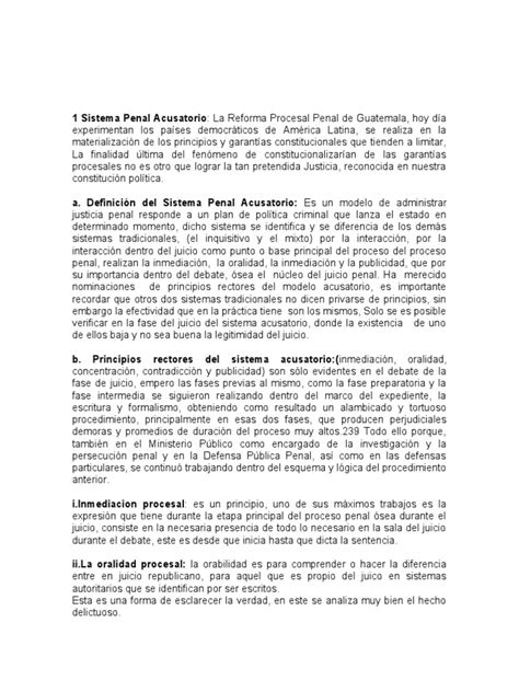 Sistema Penal Acusatorio Pdf Procedimiento Criminal Ley Procesal