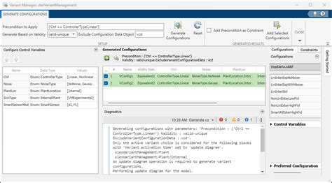 Generate Variant Configurations Automatically Matlab And Simulink