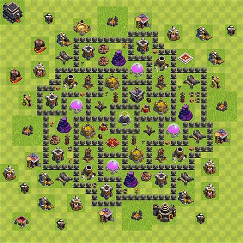 Design Farming Base Clash Of Clans Town Hall 9 Budak Nakal