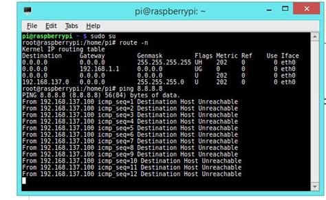 Linux Raspberry Pi Routing Table Has No The Specified Gateway Stack Overflow