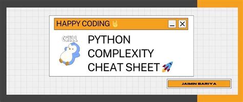 Python Complexity Cheat Sheet 🚀 Dev Community