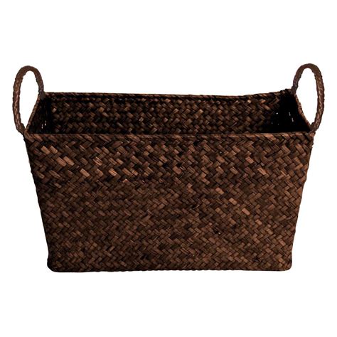 Wald Import Espresso Seagrass Reed Basket