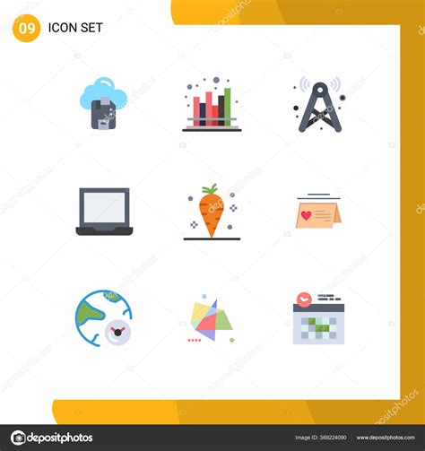 Group Flat Colors Signs Symbols Preference Configure Modern Computer
