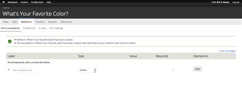 add webform components osu drupal 7 web technology training