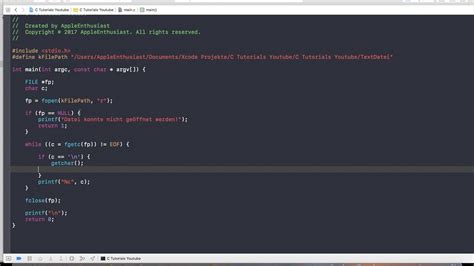 c programmieren mit xcode so kannst du aus textdateien lesen youtube