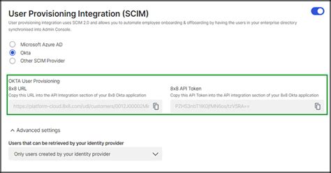8x8 Admin Console Set Up User Provisioning Integration