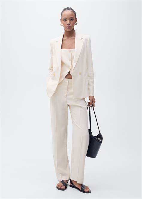 Straight Suit Trousers Women Mango United Kingdom
