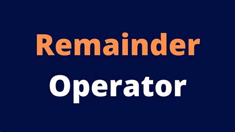 Remainder Operator Javascript Youtube