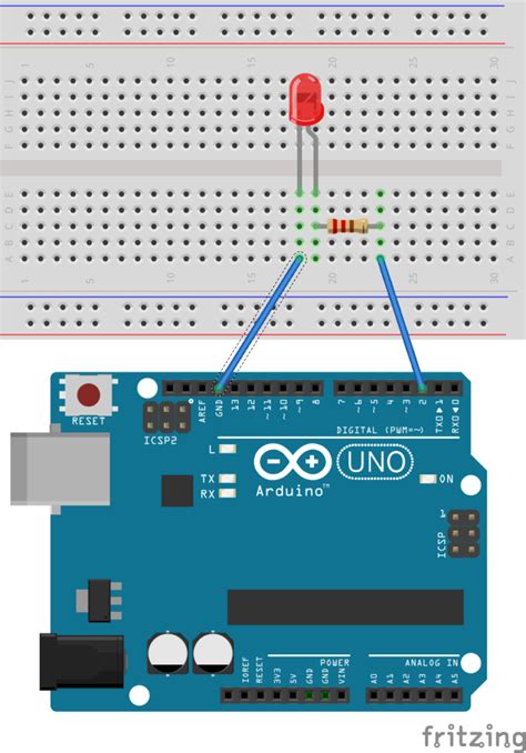 controlling an led connected to arduino from a touch screen noritake