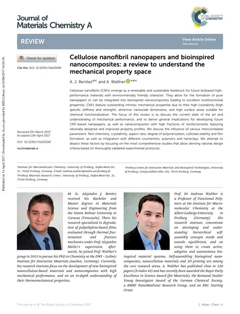 Pdf Cellulose Nanofibril Nanopapers And Bioinspired Nanocomposites A