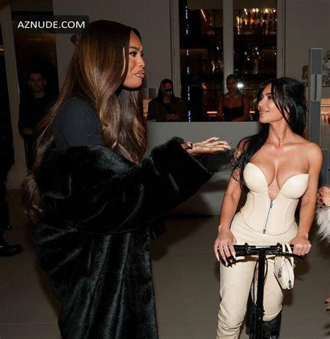 Kim Kardashian Sexy Shows Off Her Stunning Cleavage At Her Skims