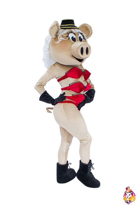 Stripper Pig Angela Mascot Costume