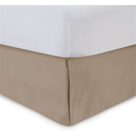 Tailored Bedskirt With Split Corners 18 Inch Drop Camel Queen