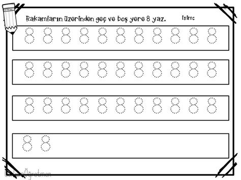 şrn Adlı Kullanıcının 8 Rakamı Panosundaki Pin Matematik Yazma