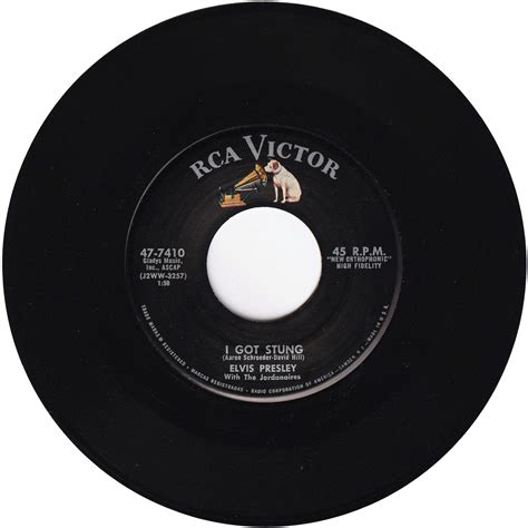 Elvis Presley I Got Stung One Night Night Beat Records